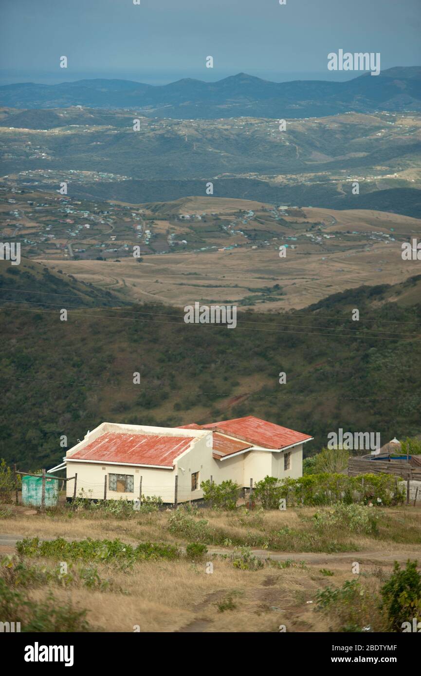 Houses on hill, Swazeni district, Pondoland, Eastern Cape, Transkei ...
