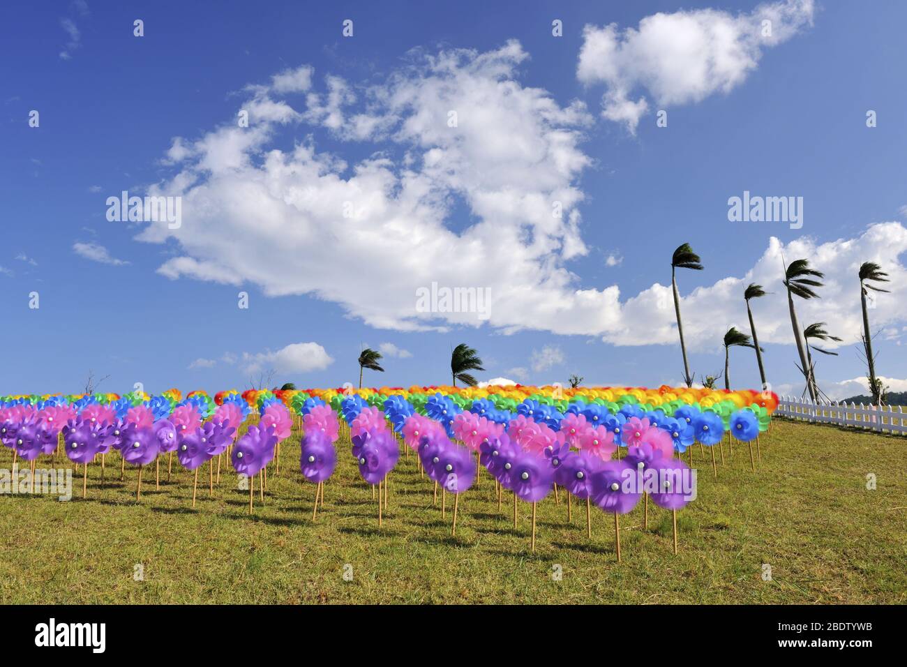 colorful pinwheel in Sanying art village Taiwan Stock Photo - Alamy