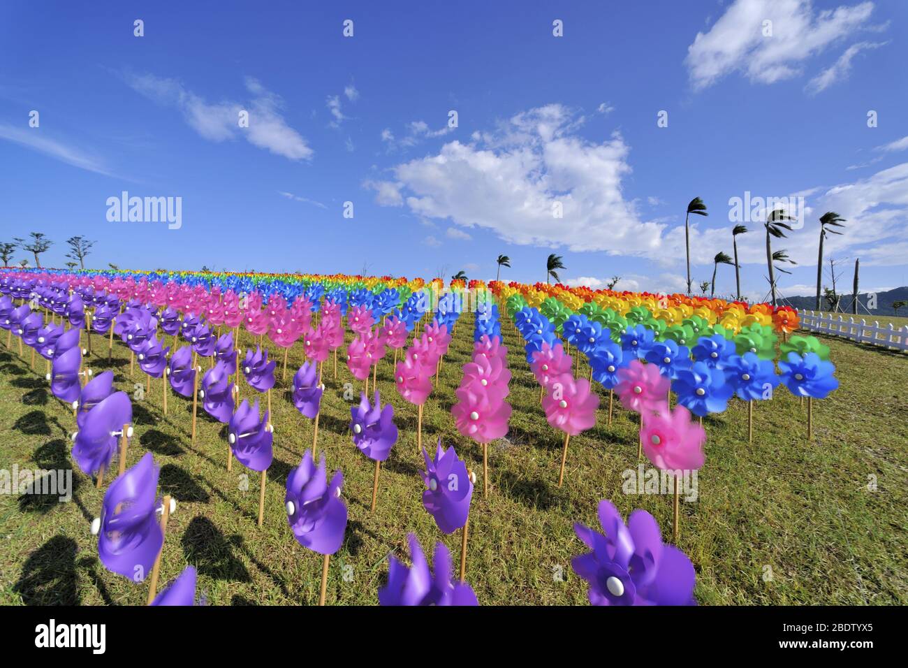 colorful pinwheel in Sanying art village Taiwan Stock Photo - Alamy