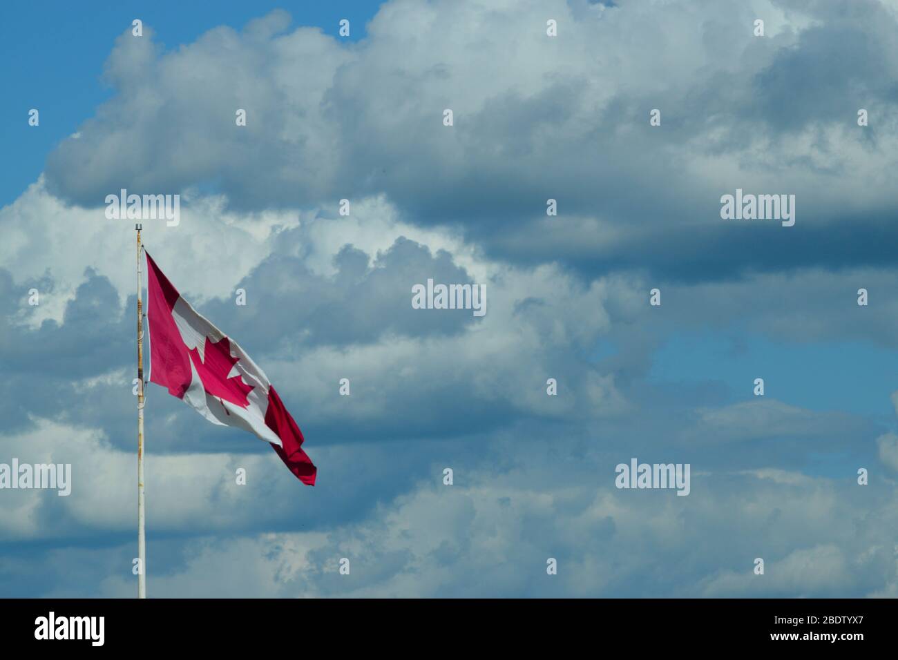 Horizontal canadian flag on pole hi-res stock photography and images ...