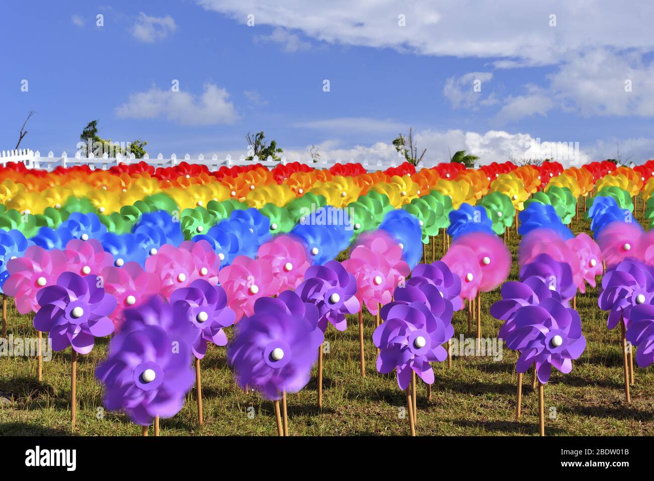 colorful pinwheel in Sanying art village Taiwan Stock Photo - Alamy