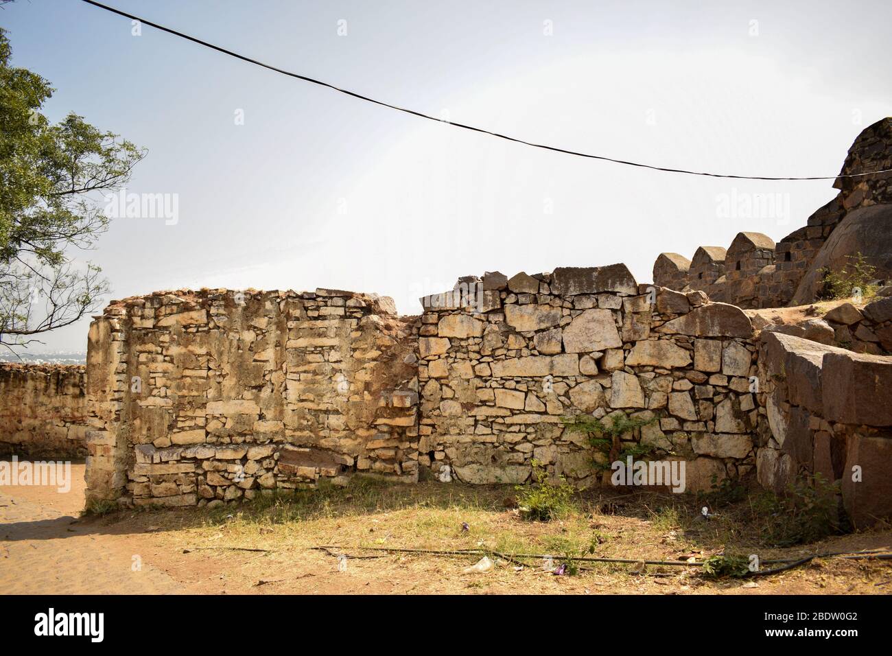 Old Abandoned Fort Rock Stone Wall For Background Dirty Old Classic ...
