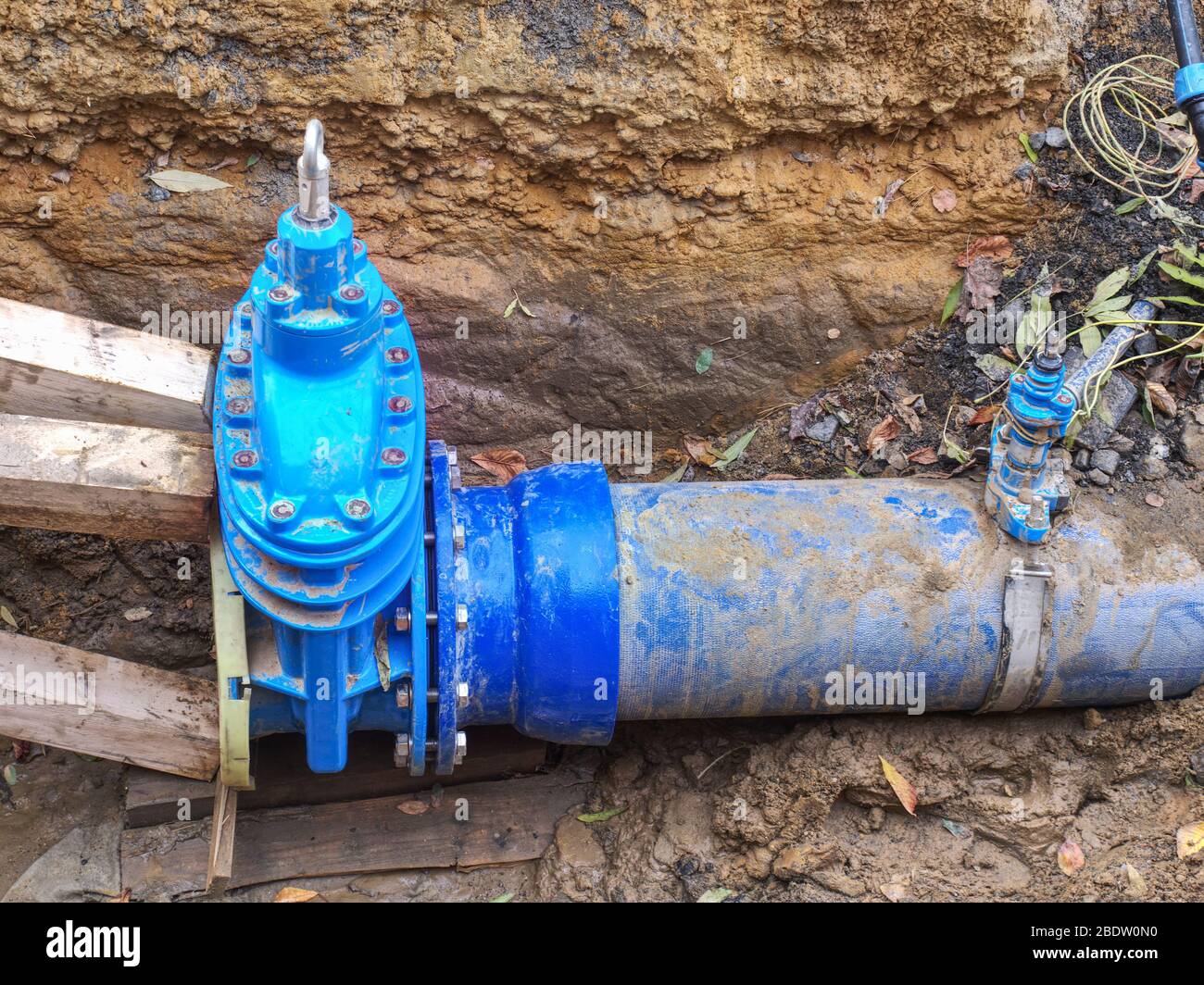 Metal Water Pipe Underground