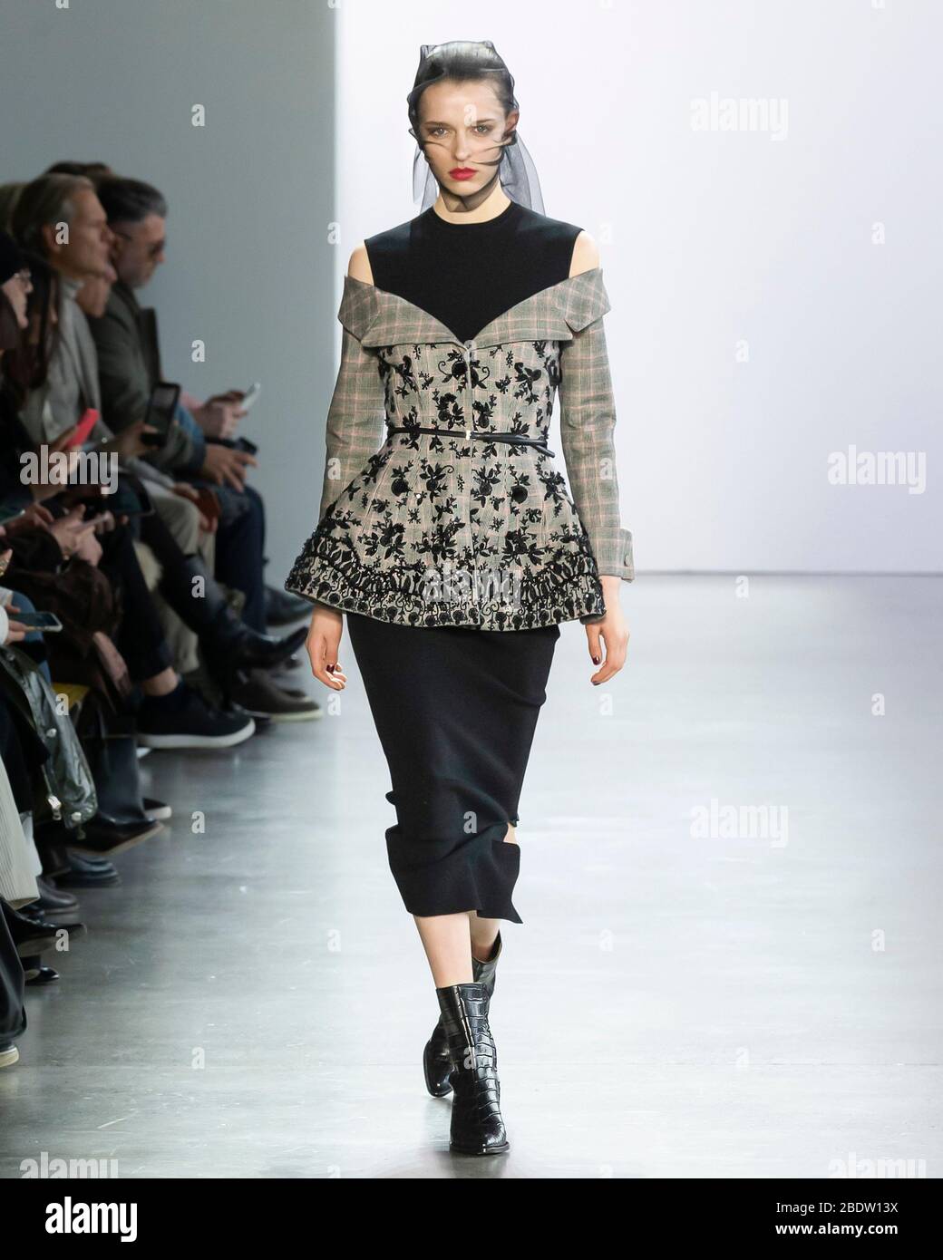 New York, New York - Feb. 09, 2020: Merel Zoet walks the runway at ...