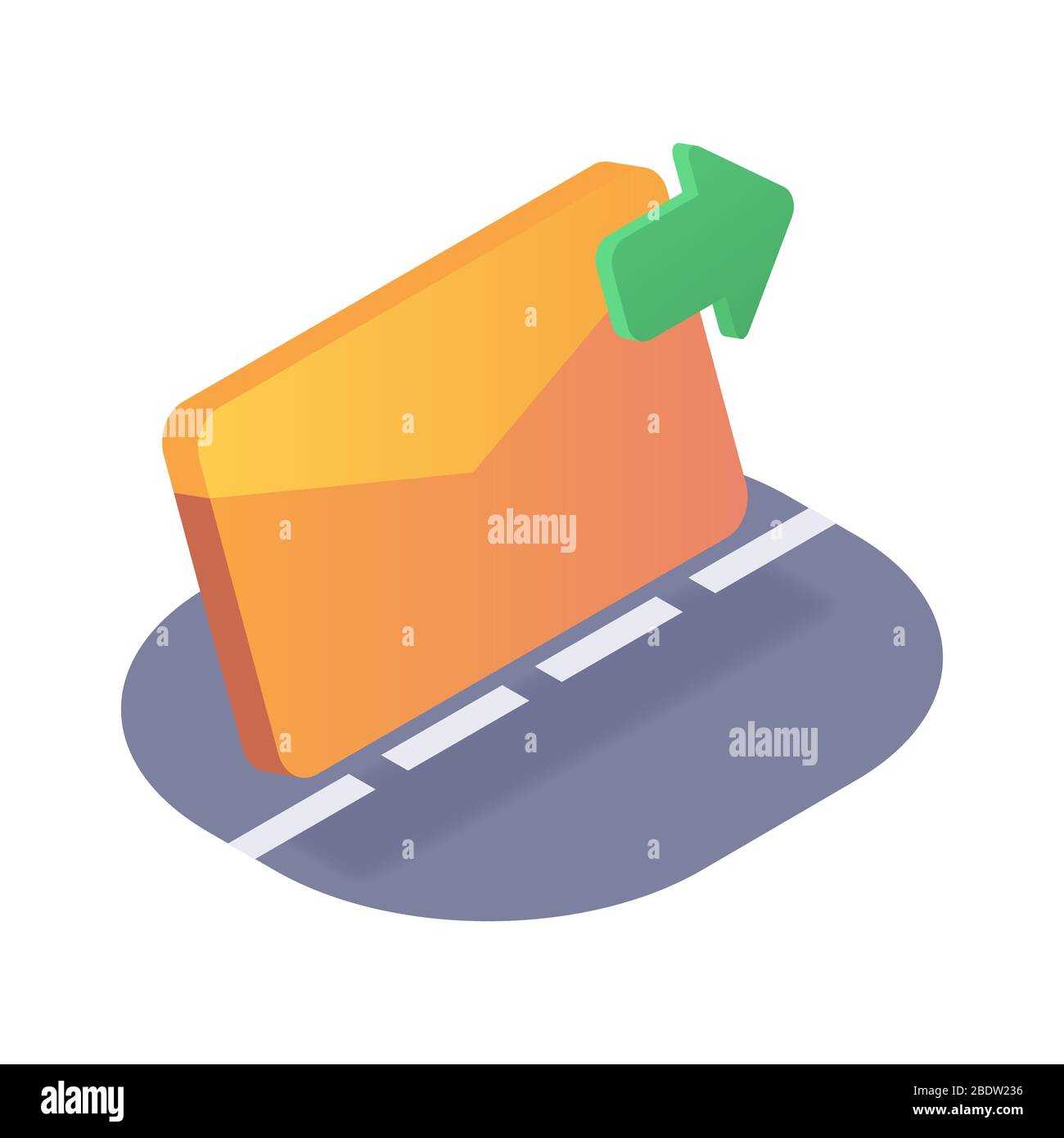 forward email icon envelope isometric icon with modern flat style color ...