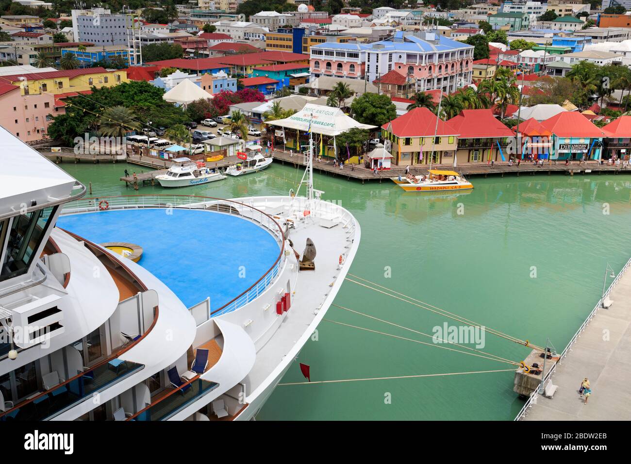 Cruise ship in St. John's Harbour,Antigua Island,Antigua & Barbuda ...