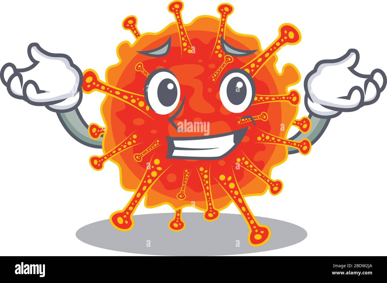 A picture of grinning riboviria cartoon design concept Stock Vector ...