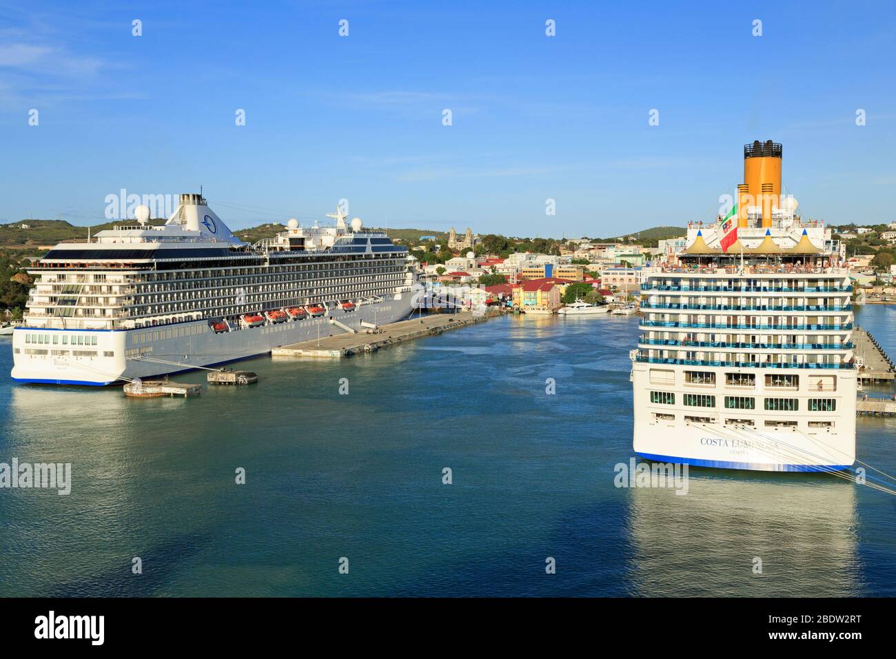 Cruise ship in St. John's Harbour,Antigua Island,Antigua & Barbuda ...