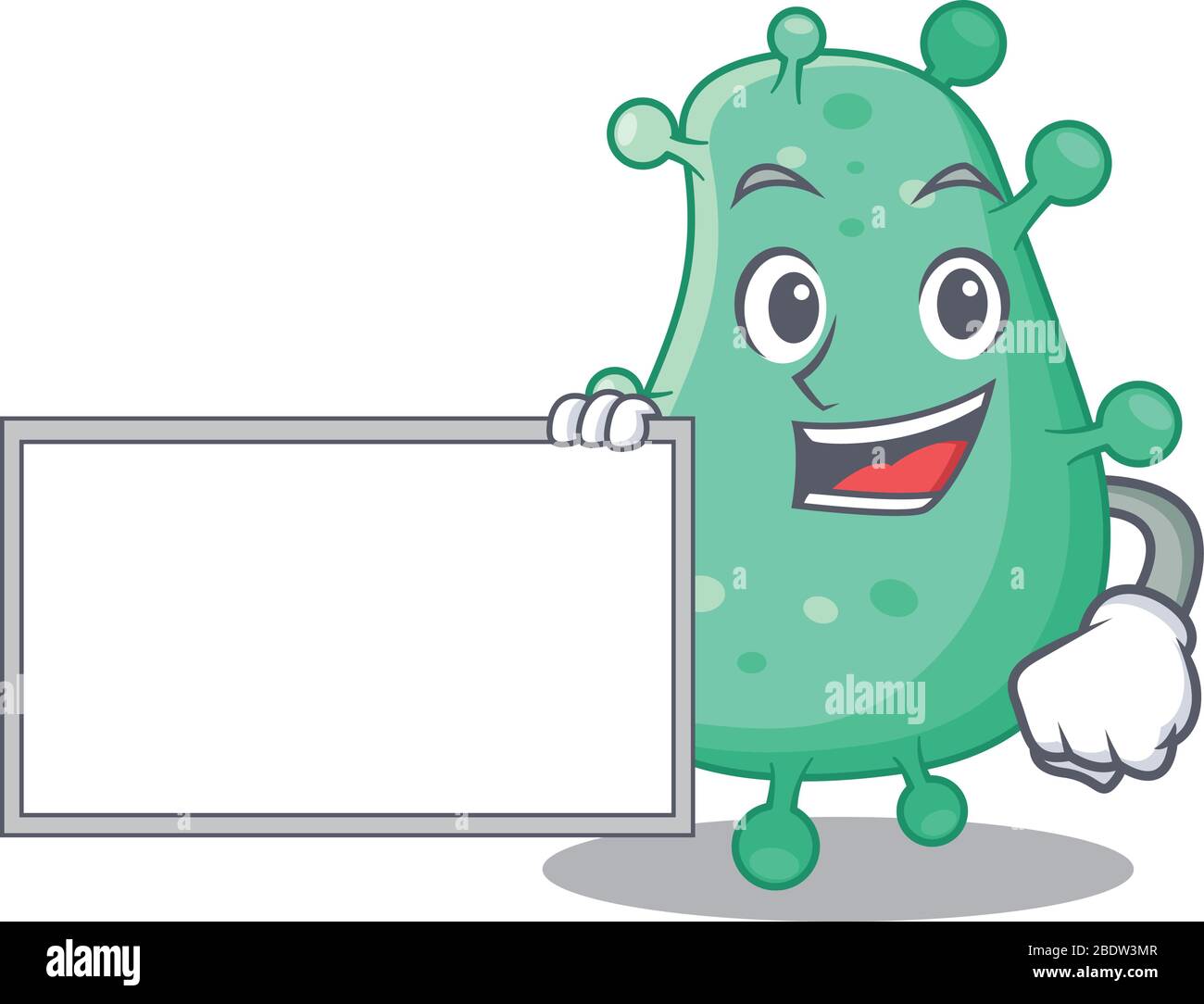 Agrobacterium tumefaciens cartoon character design style with board ...