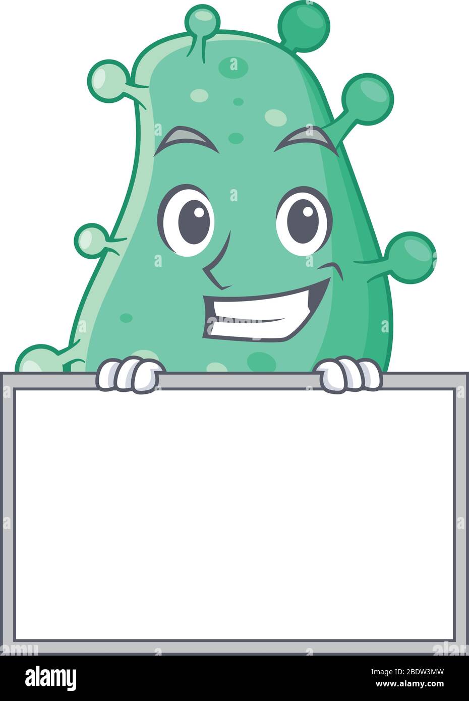 Smiling agrobacterium tumefaciens cartoon design style has a board ...