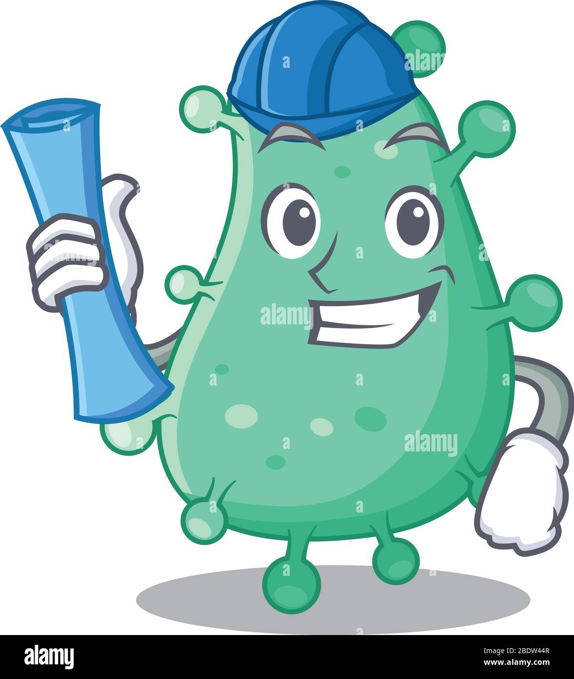 Cartoon character of agrobacterium tumefaciens brainy Architect with ...