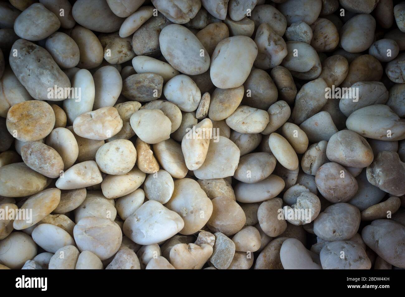 pebble stone texture with sun light on the ground Stock Photo - Alamy