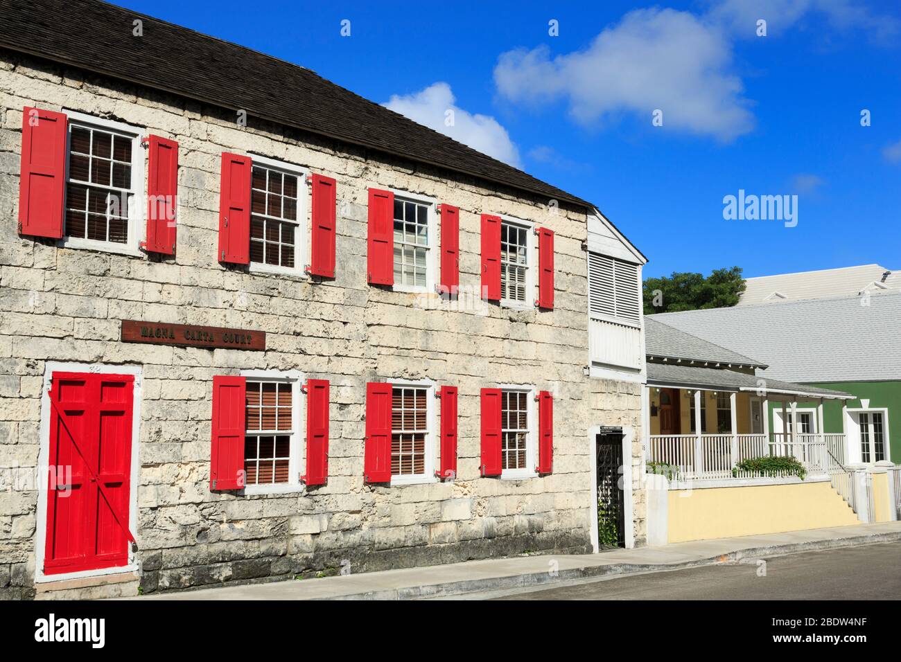 Stone building, Parliament Street, Nassau, New Providence Island ...