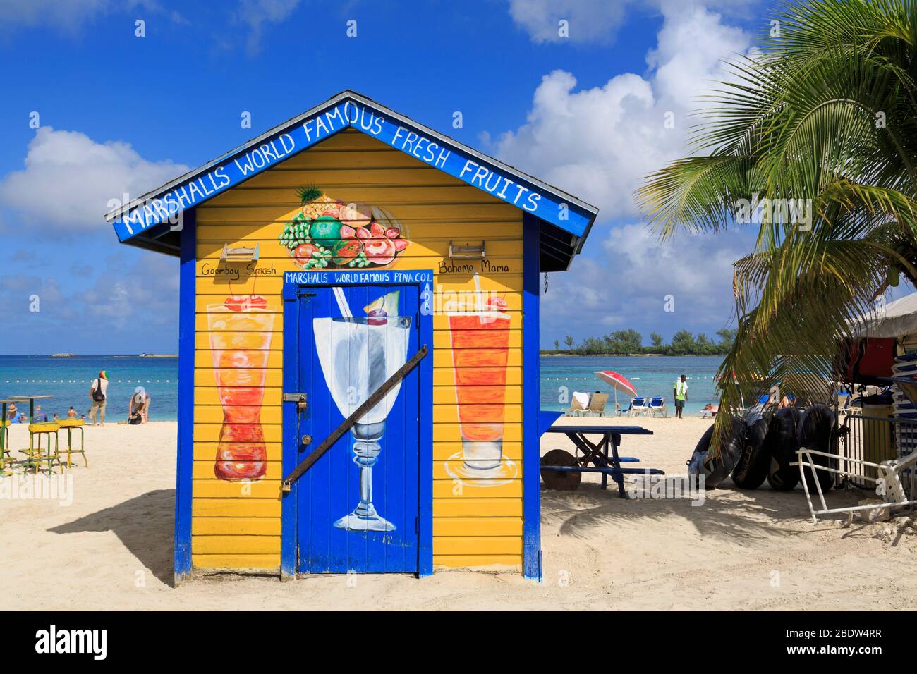 Hut, Junkanoo Beach, Nassau, New Providence Island, Bahamas Stock Photo ...