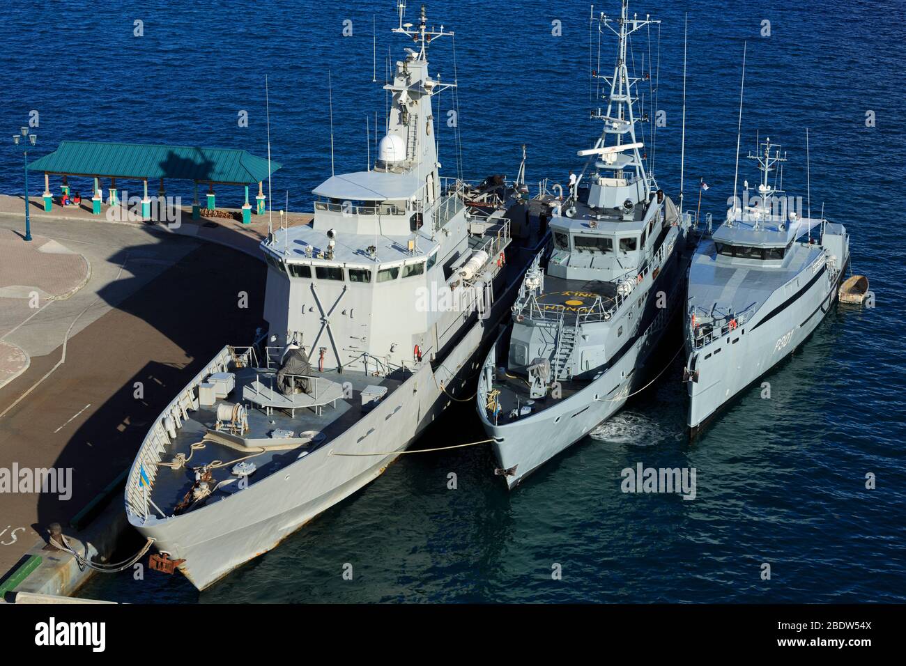 Naval ships, Prince George Wharf, Nassau, New Providence Island ...