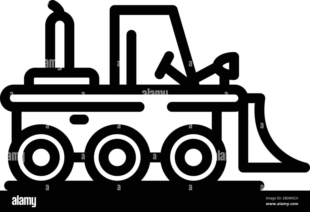 Bulldozer icon, outline style Stock Vector Image & Art - Alamy