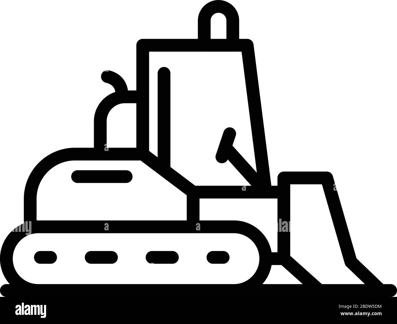 Building bulldozer icon, outline style Stock Vector Image & Art - Alamy
