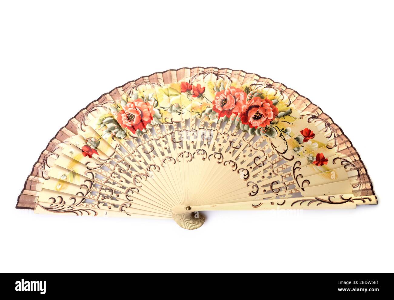 decorative fan in front of white background Stock Photo - Alamy