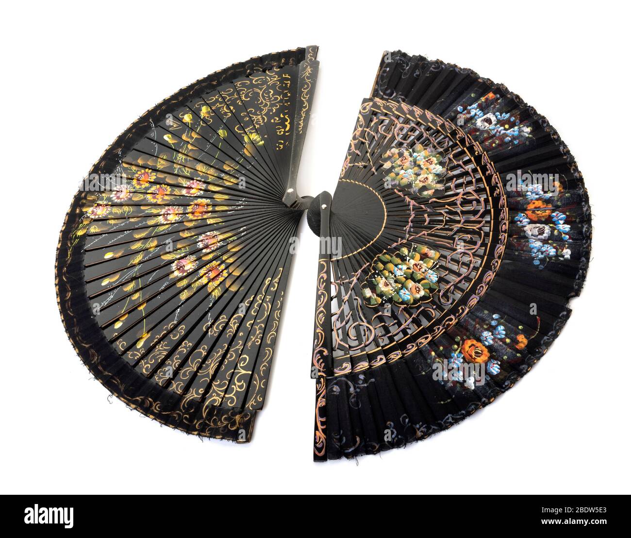 decorative fan in front of white background Stock Photo - Alamy
