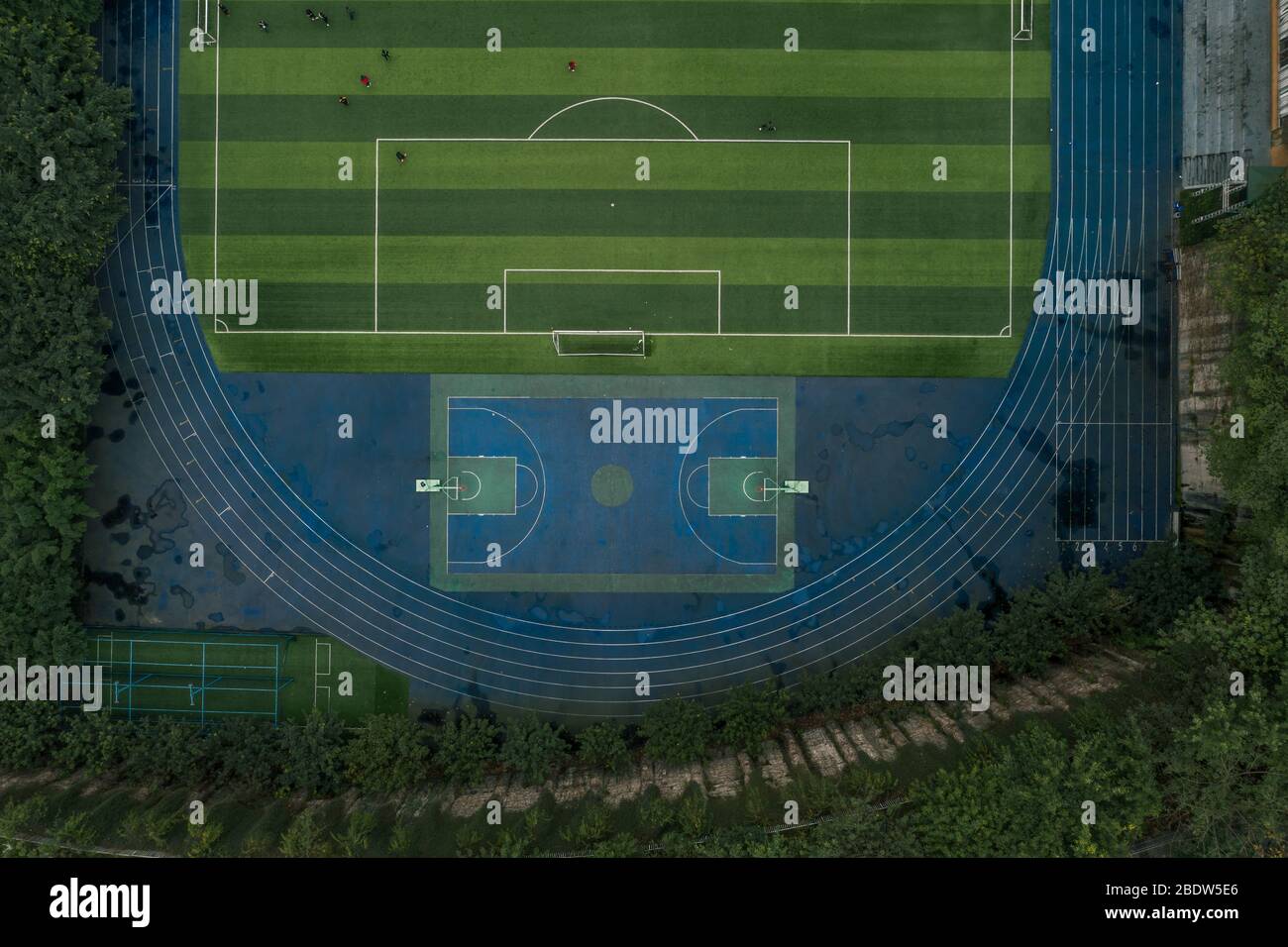 Aerial football overhead shot hi-res stock photography and images - Alamy