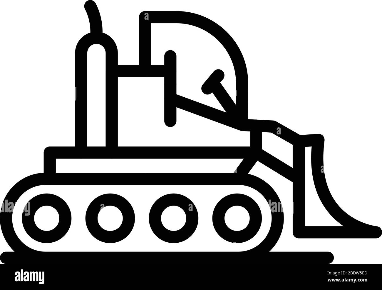 Road bulldozer icon, outline style Stock Vector Image & Art - Alamy