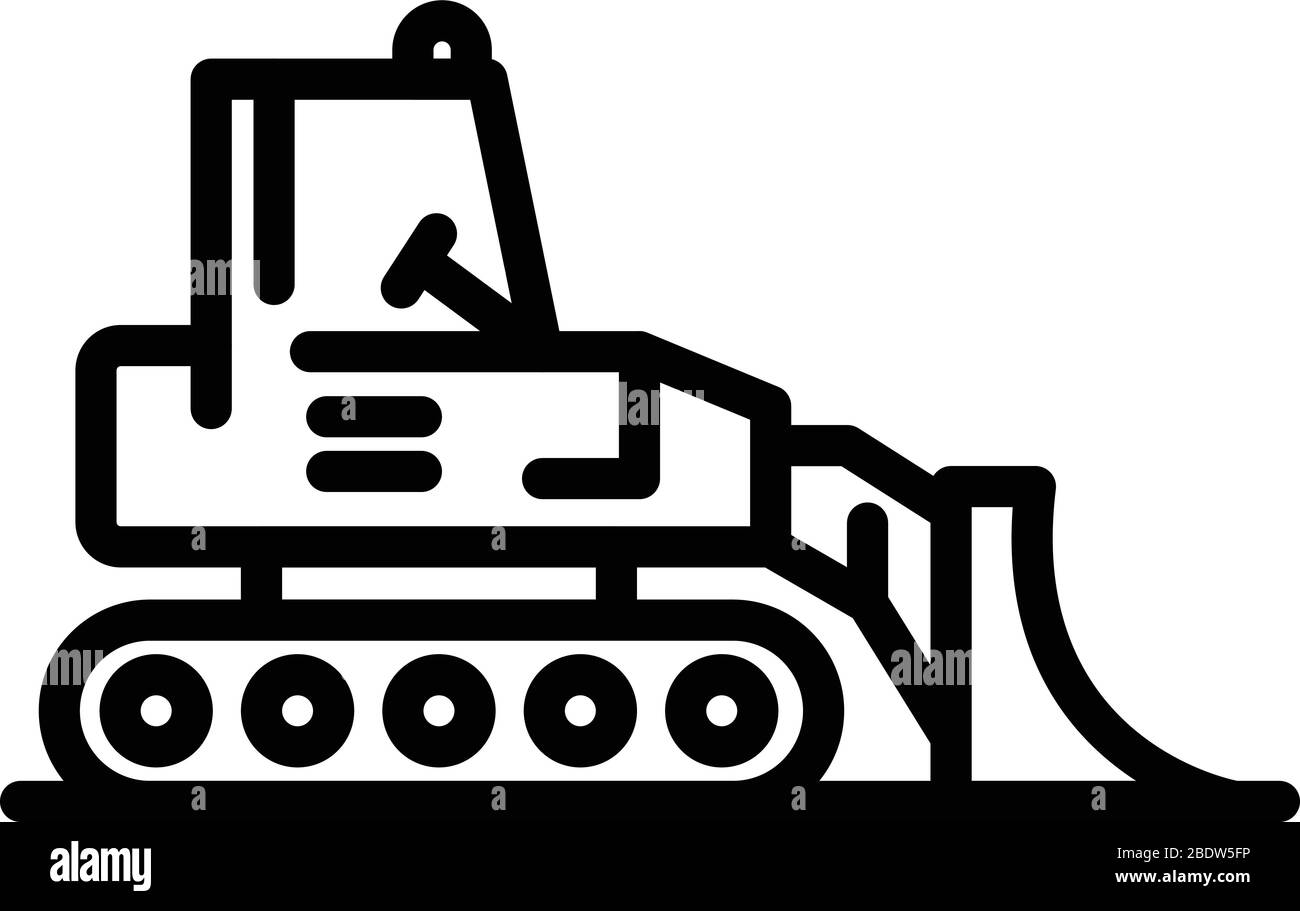 Power bulldozer icon, outline style Stock Vector Image & Art - Alamy
