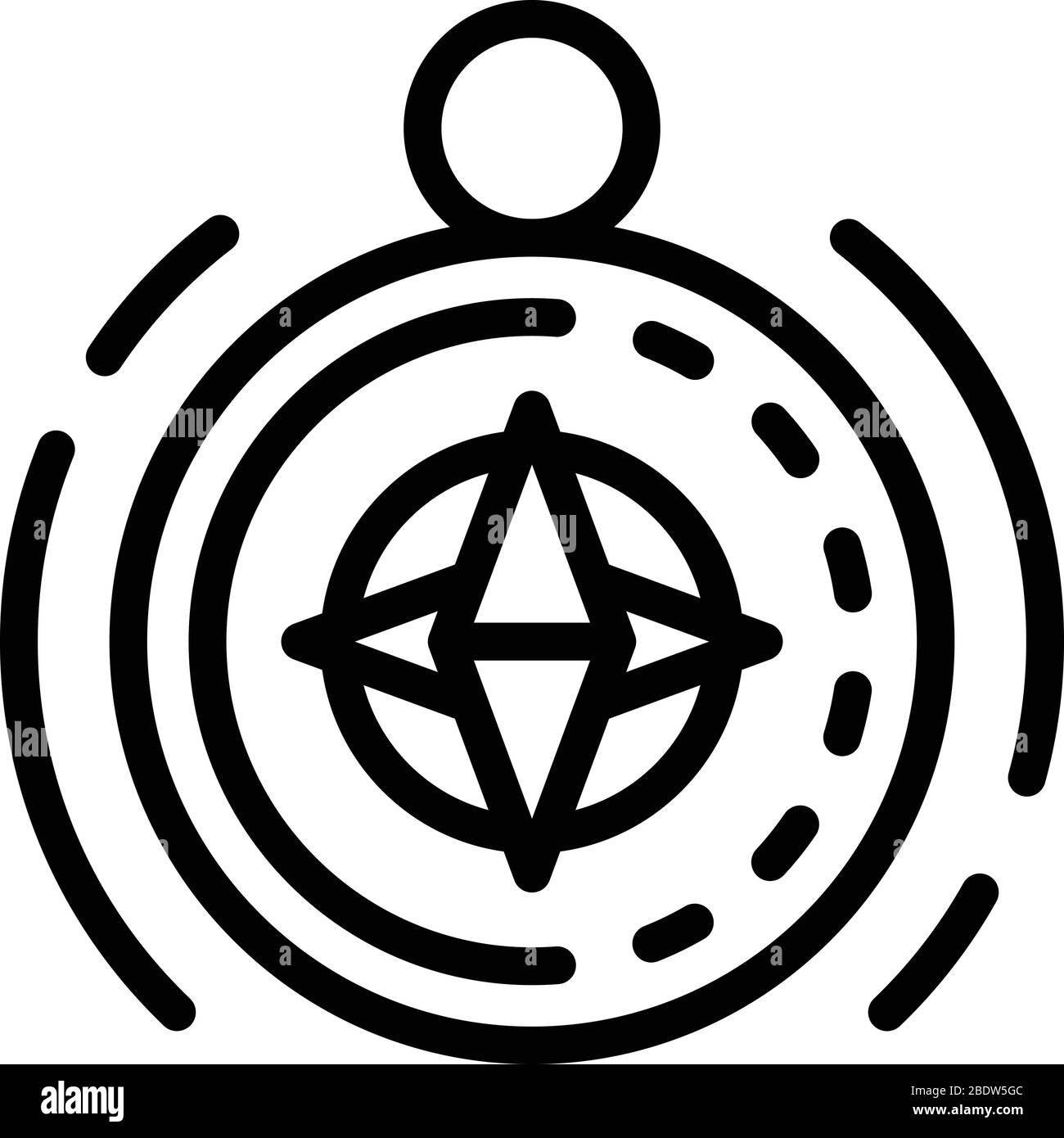 Compass icon, outline style Stock Vector Image & Art - Alamy