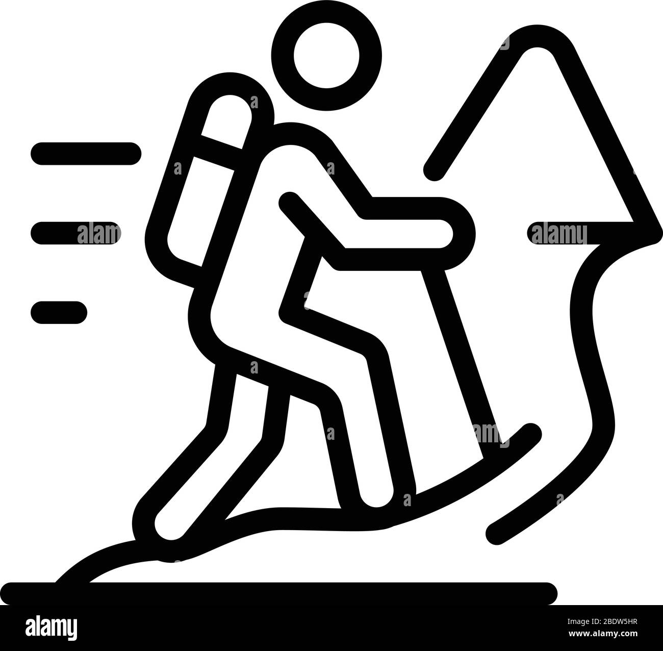 Silhouette single person walking Stock Vector Images - Alamy