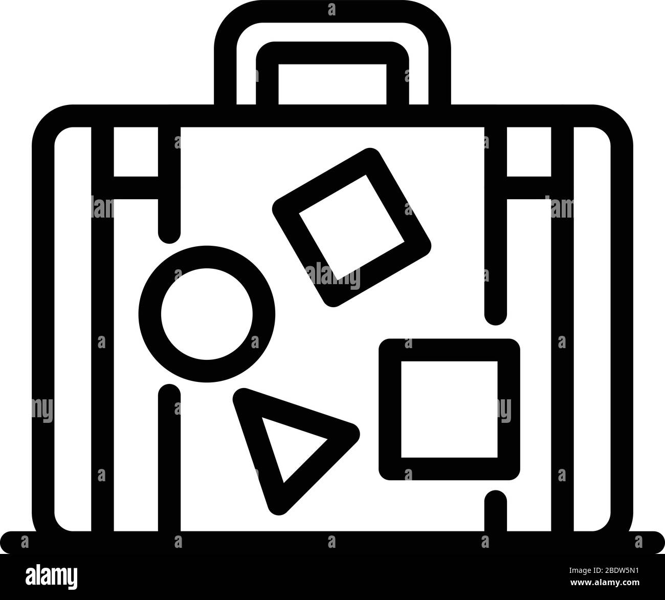 Side view suitcase icon hi-res stock photography and images - Alamy