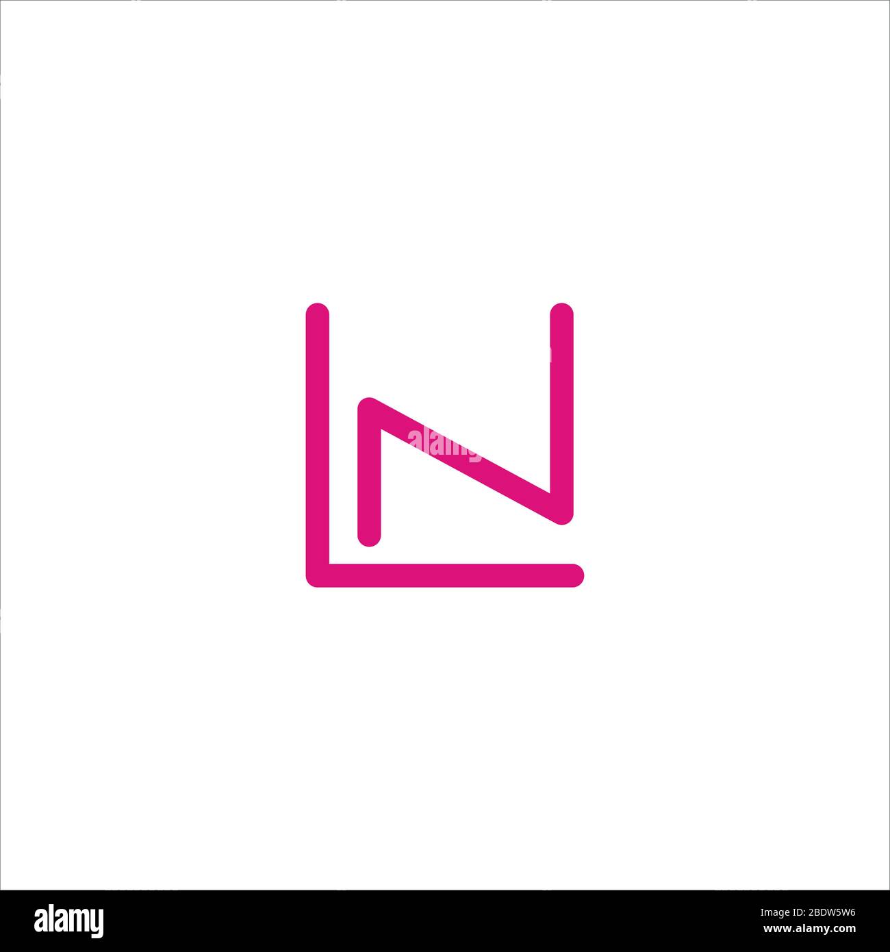 Initial letter ln logo or nl logo vector design template Stock Vector ...