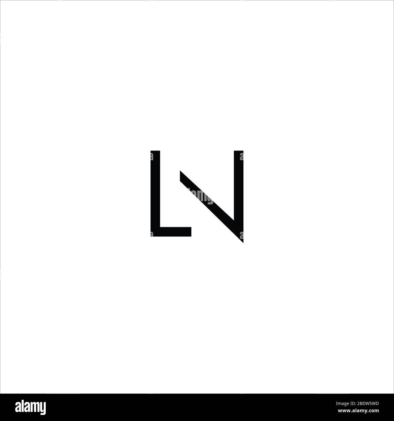 Initial letter ln logo or nl logo vector design template Stock Vector ...