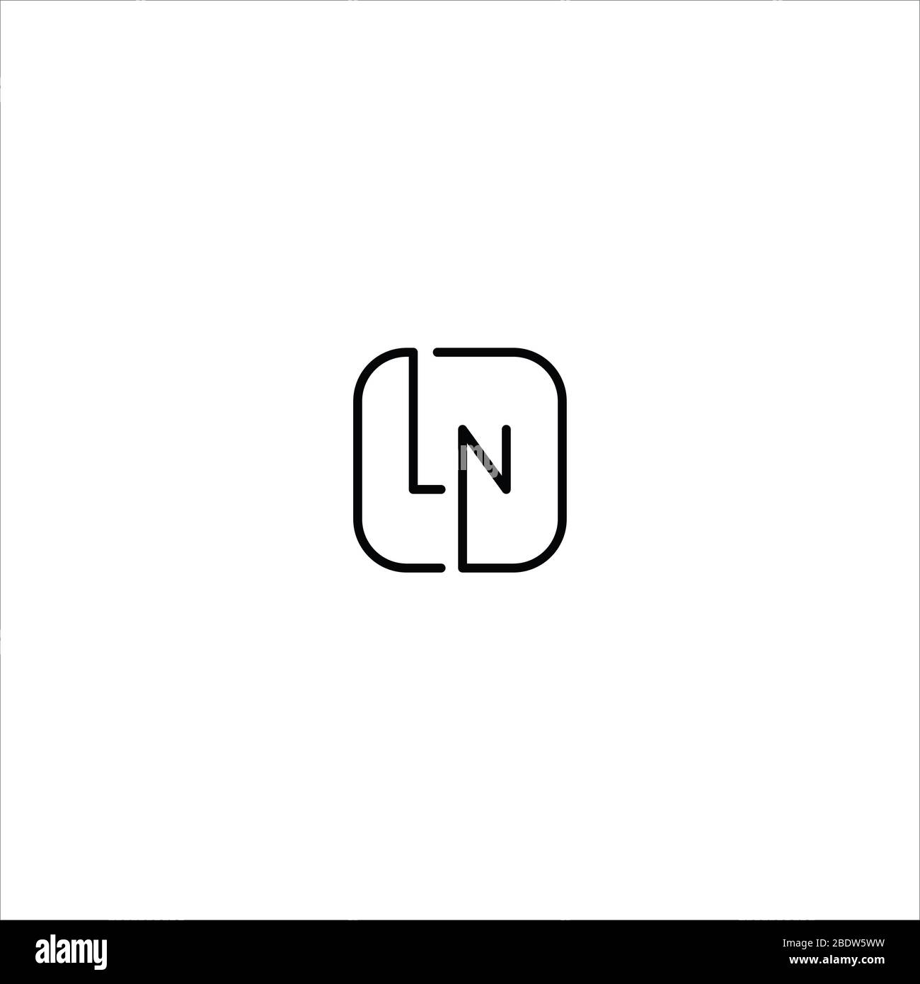 Initial letter ln logo or nl logo vector design template Stock Vector ...