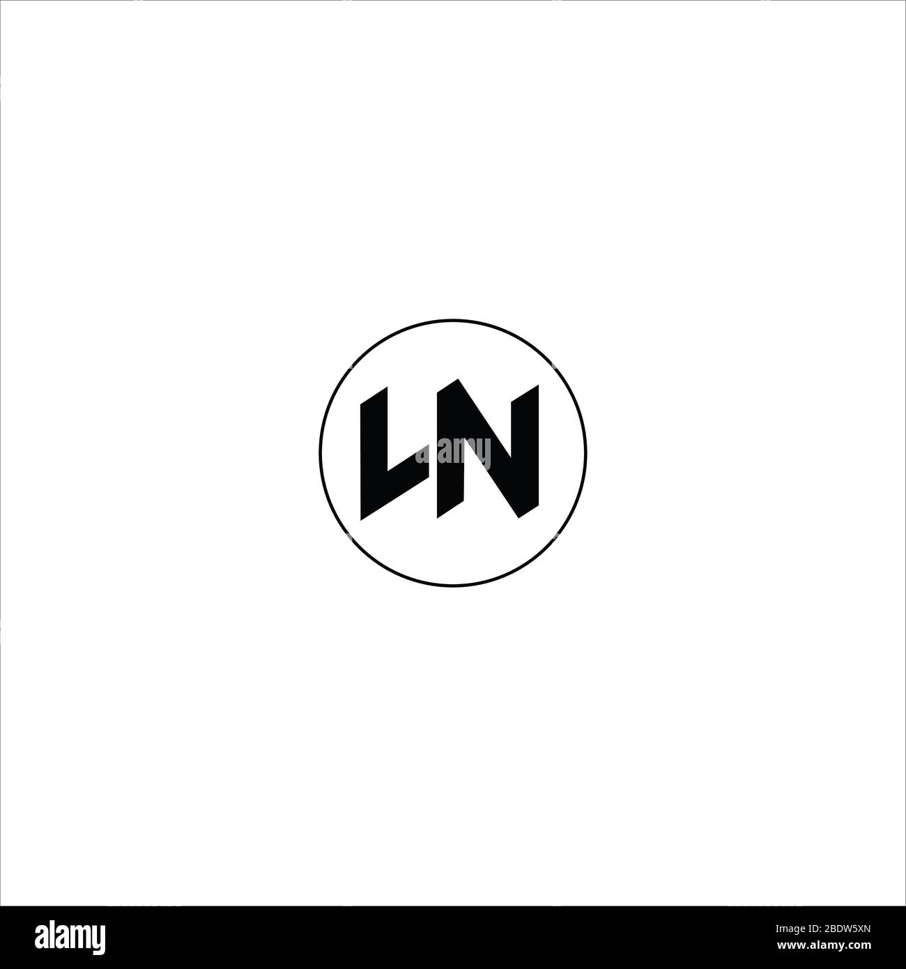 Initial letter ln logo or nl logo vector design template Stock Vector ...