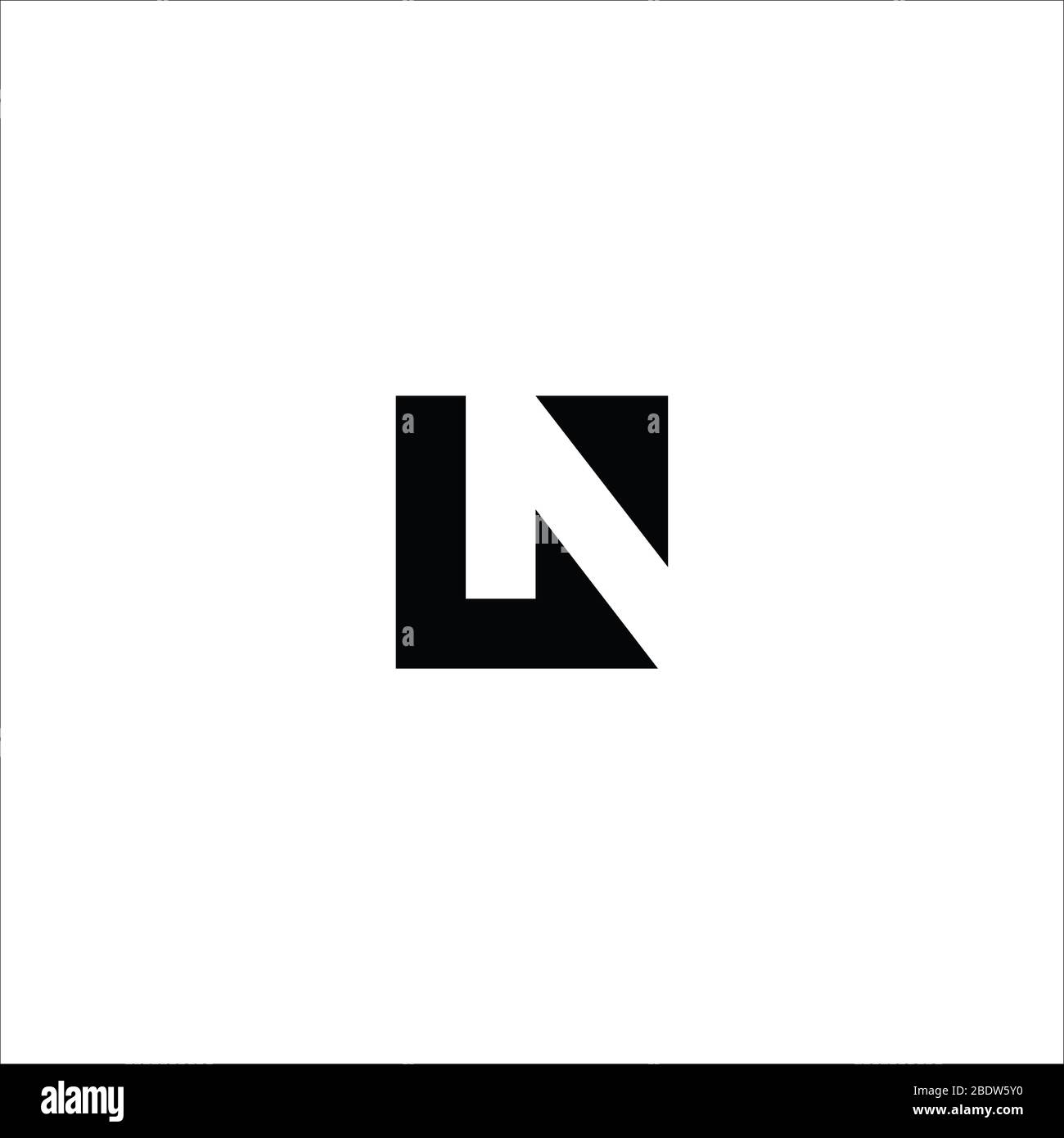 Initial letter ln logo or nl logo vector design template Stock Vector ...
