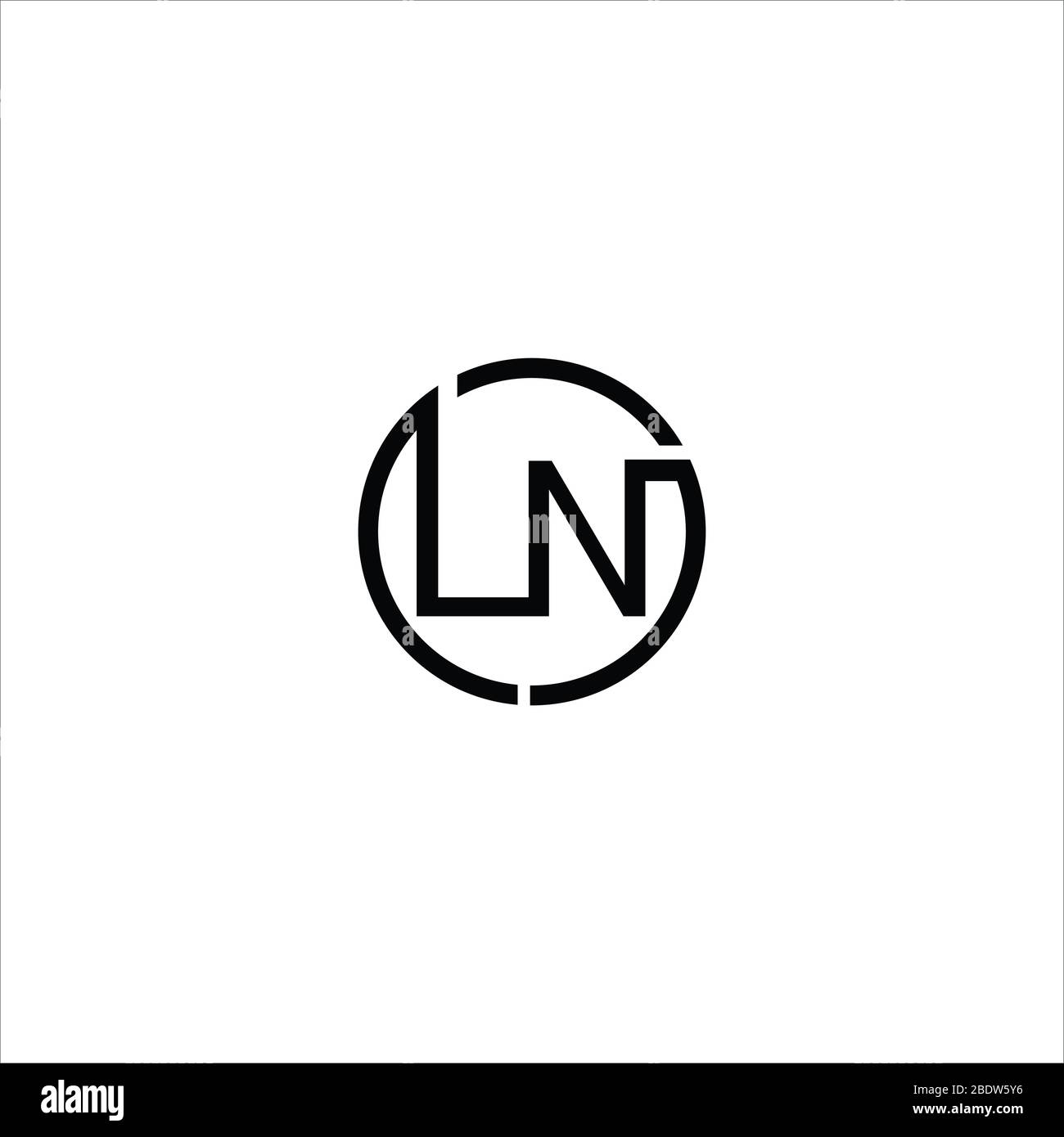 Initial letter ln logo or nl logo vector design template Stock Vector ...