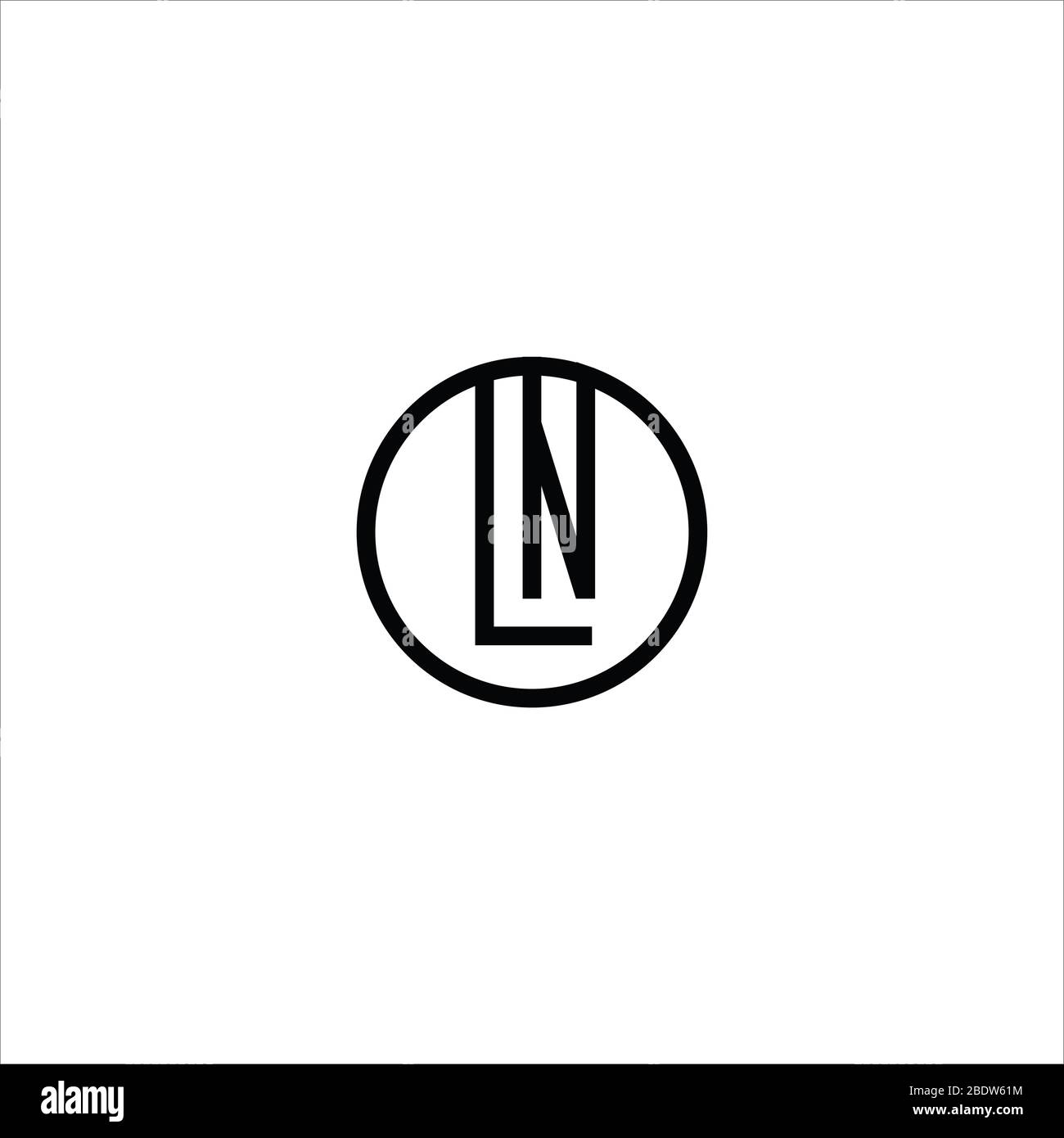 Initial letter ln logo or nl logo vector design template Stock Vector ...