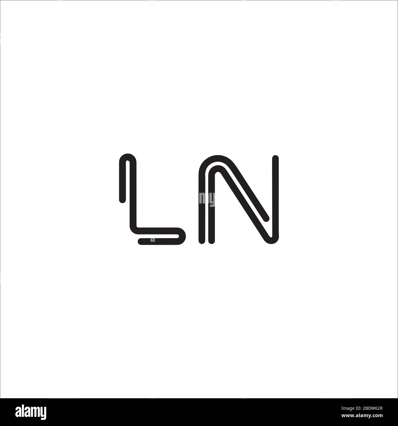 Initial letter ln logo or nl logo vector design template Stock Vector ...
