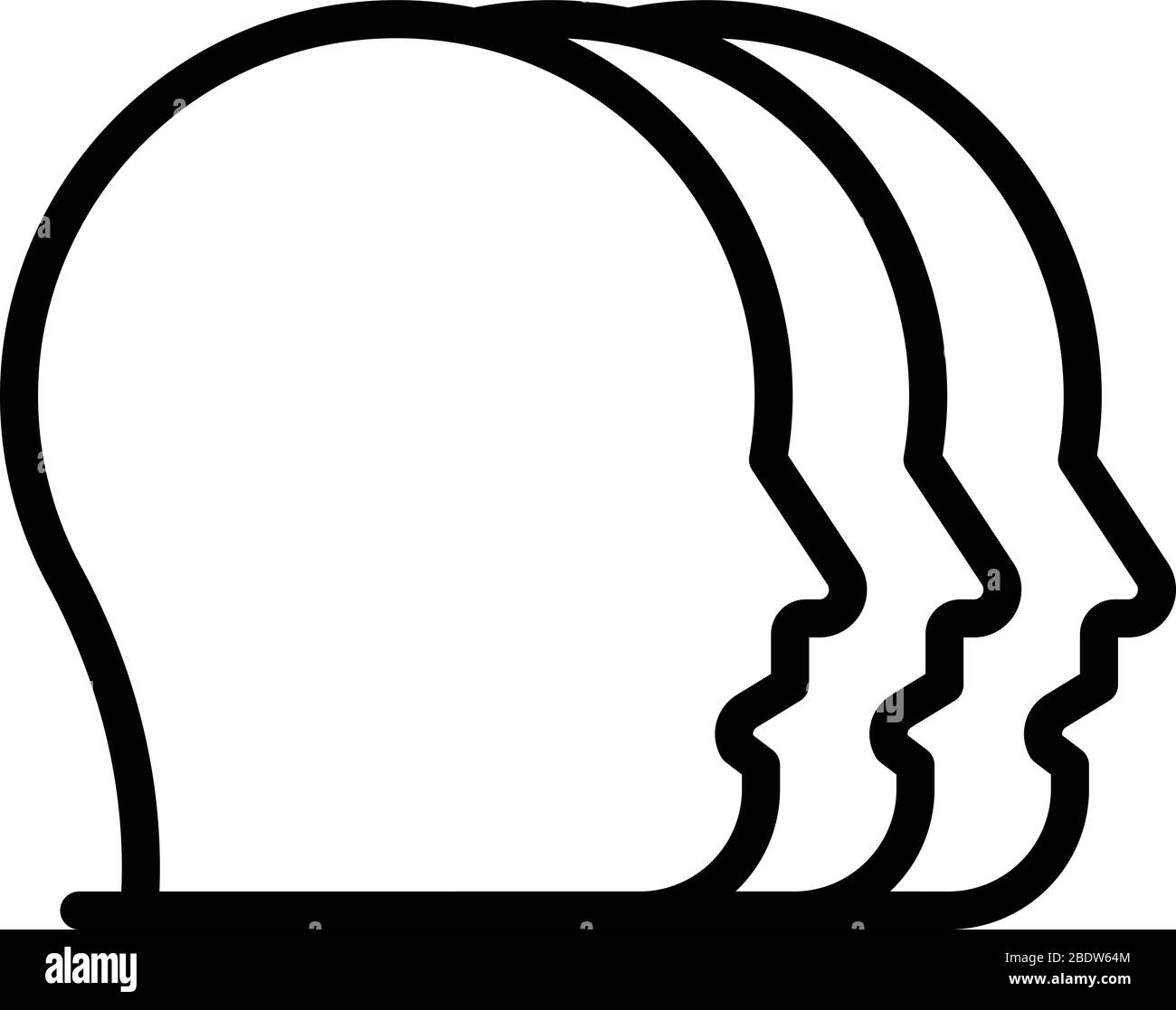 Three faces icon, outline style Stock Vector Image & Art - Alamy