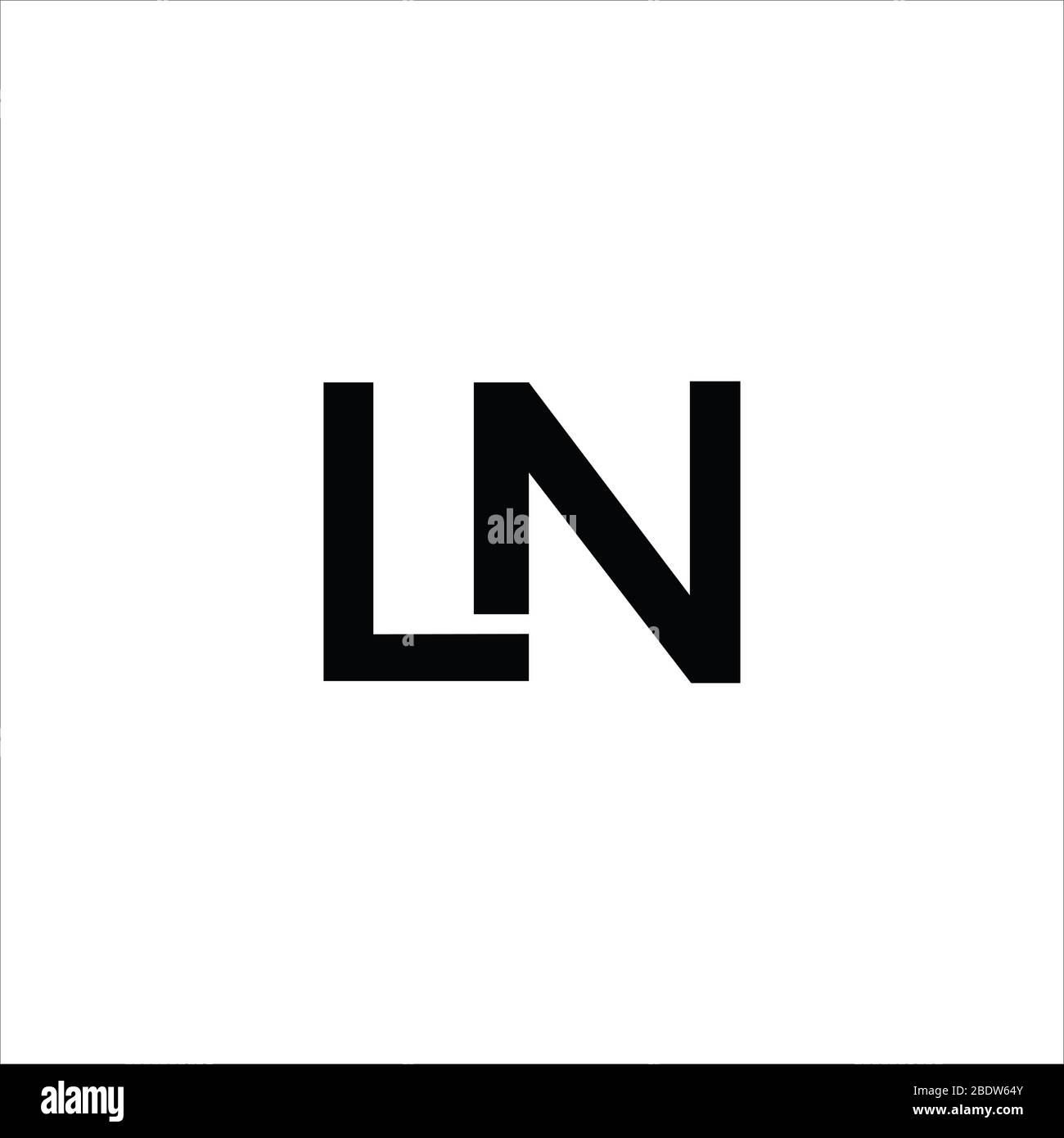 Initial letter ln logo or nl logo vector design template Stock Vector ...