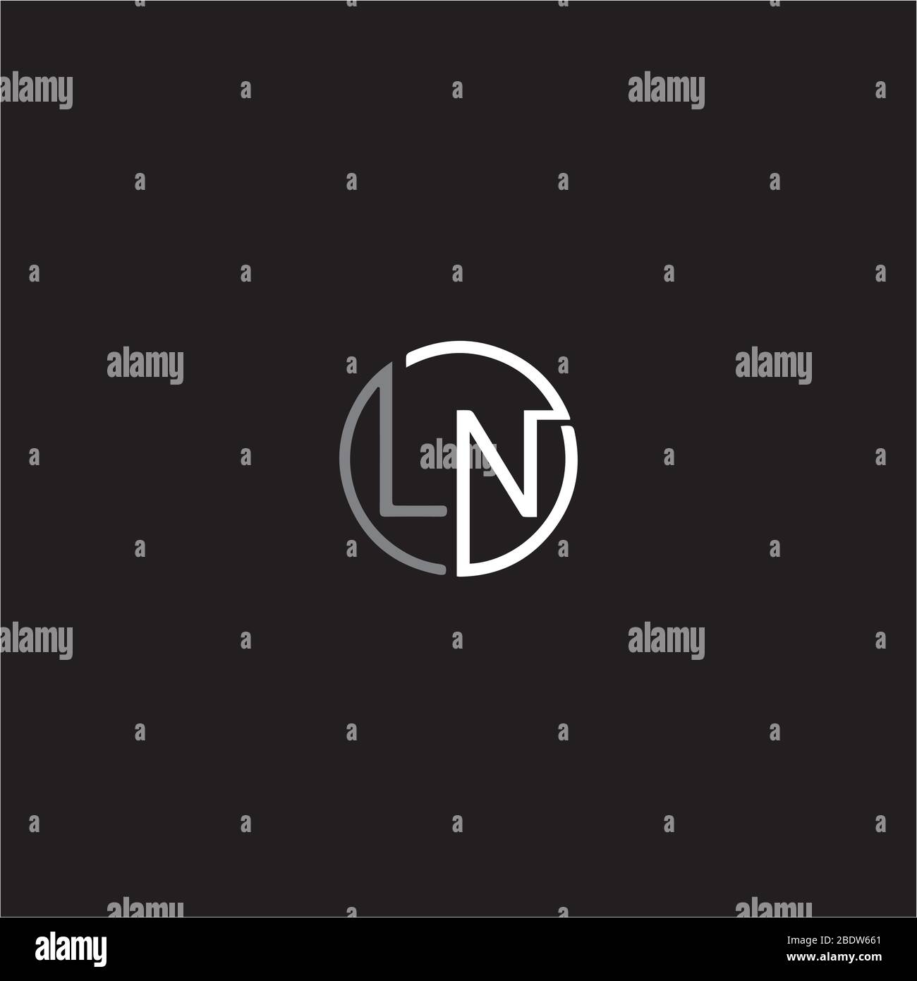 Initial letter ln logo or nl logo vector design template Stock Vector ...