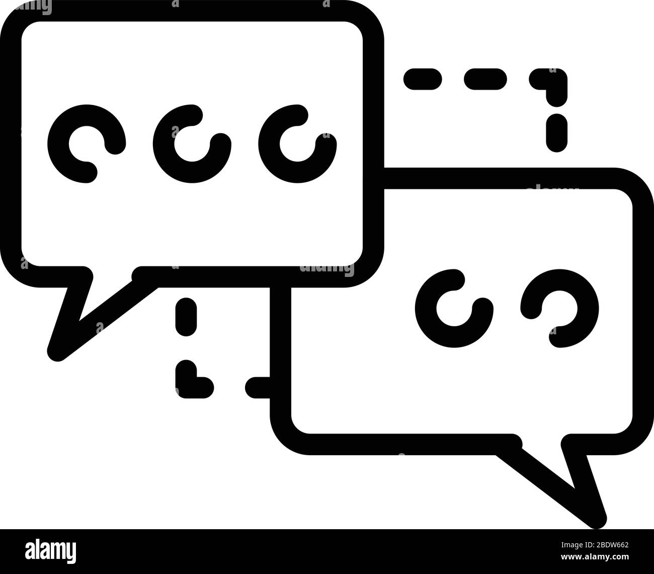 Chat bubbles with ellipses icon, outline style Stock Vector Image & Art ...