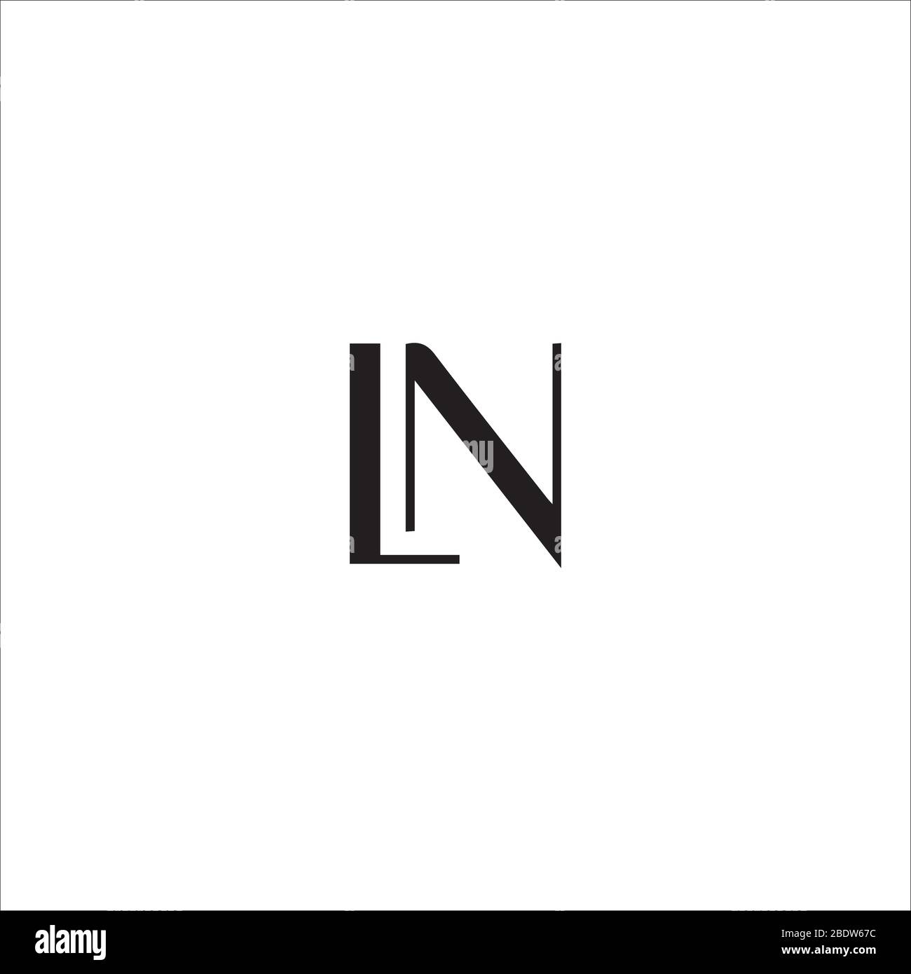 Initial letter ln logo or nl logo vector design template Stock Vector ...