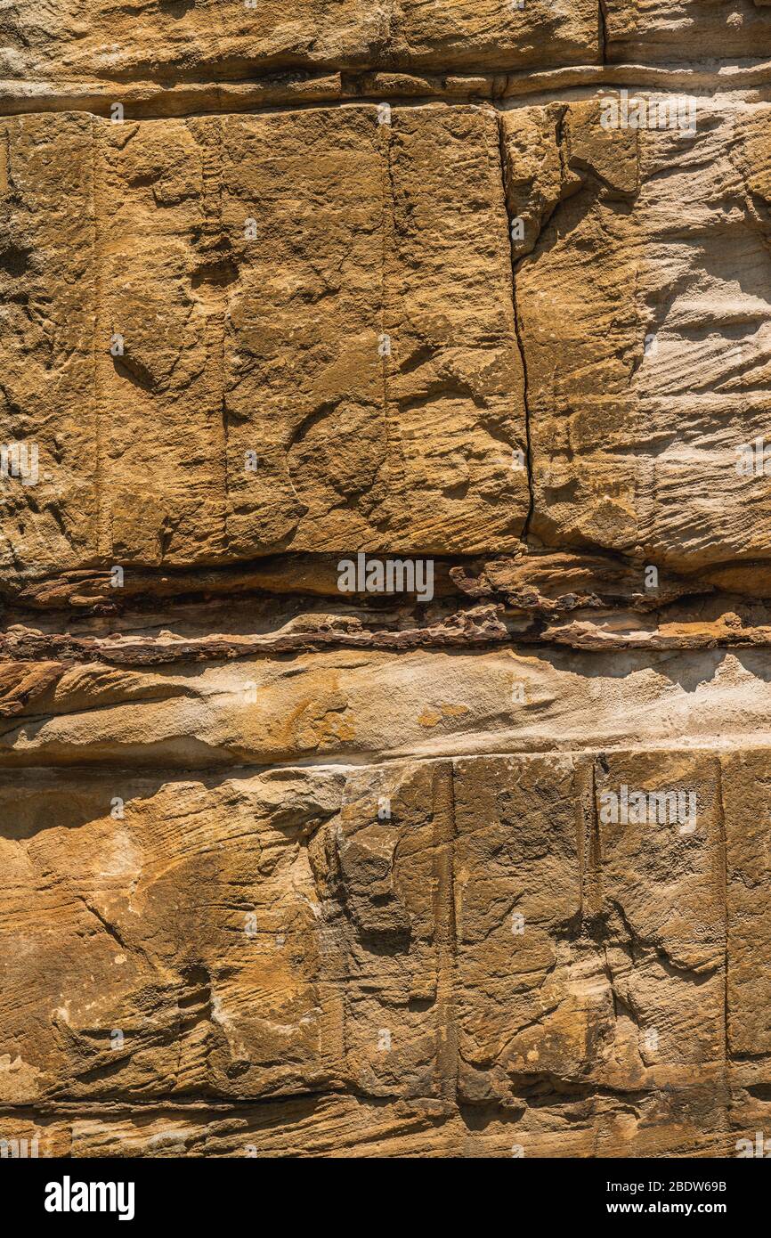 Detail shot of orange sandstone brick wall texture Stock Photo - Alamy