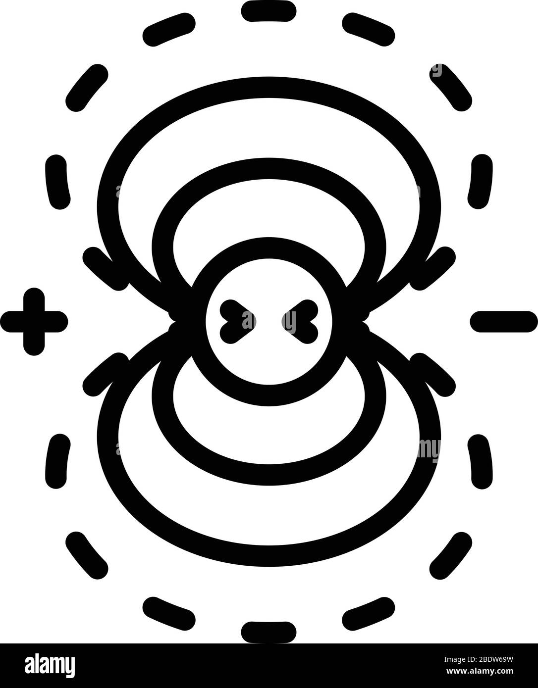 Electromagnetic field icon, outline style Stock Vector Image & Art - Alamy