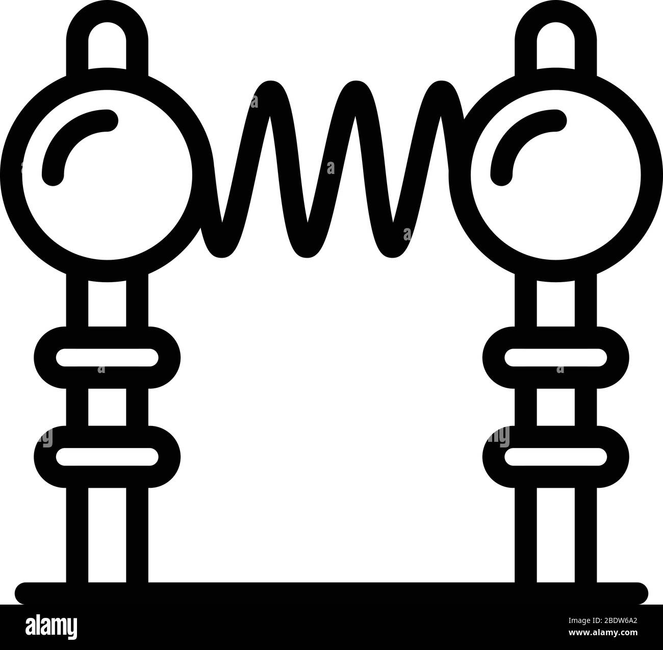 Tesla electrodes icon, outline style Stock Vector Image & Art - Alamy