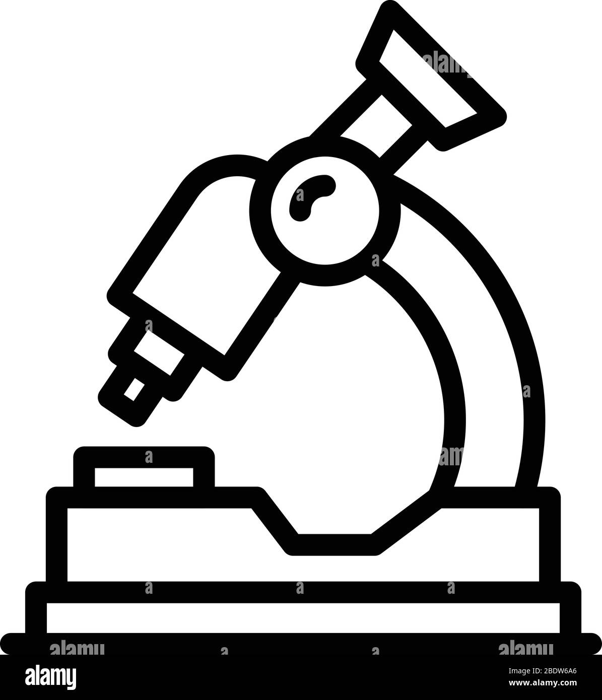 Microscope icon, outline style Stock Vector Image & Art - Alamy