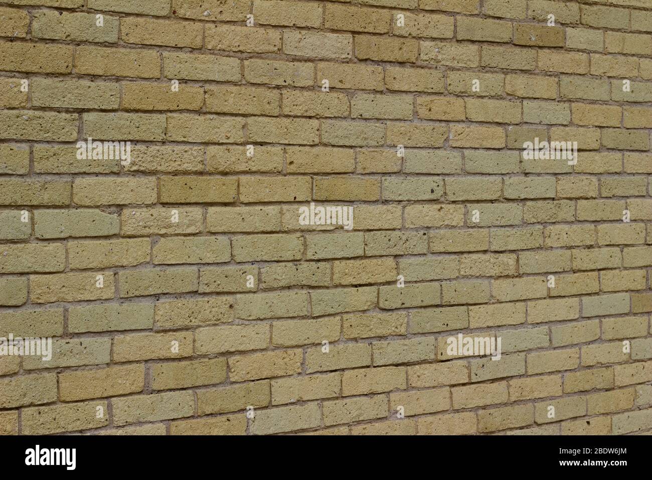 Shabby chic old yellow brick wall texture background, showing a pitted ...