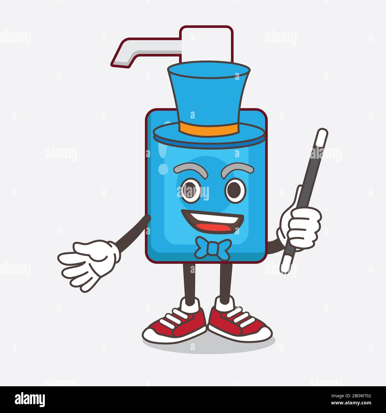 An illustration of Hand Sanitizer cartoon mascot character performance ...