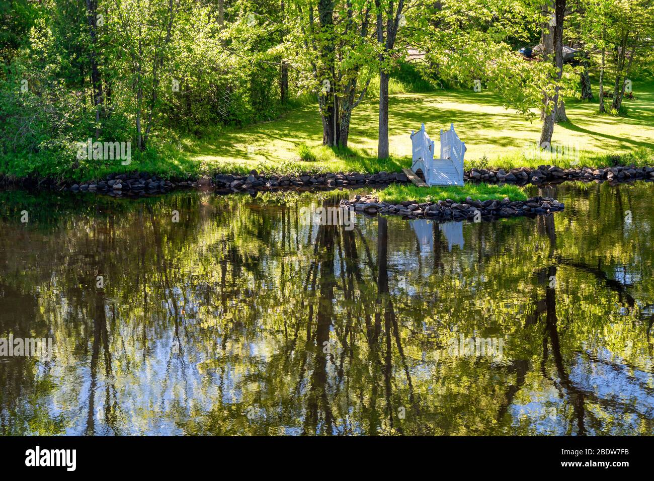 Canadian Cottage country Scene in summer Stock Photo - Alamy