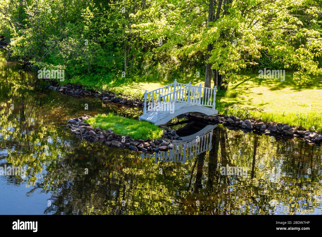 Canadian Cottage country Scene in summer Stock Photo - Alamy